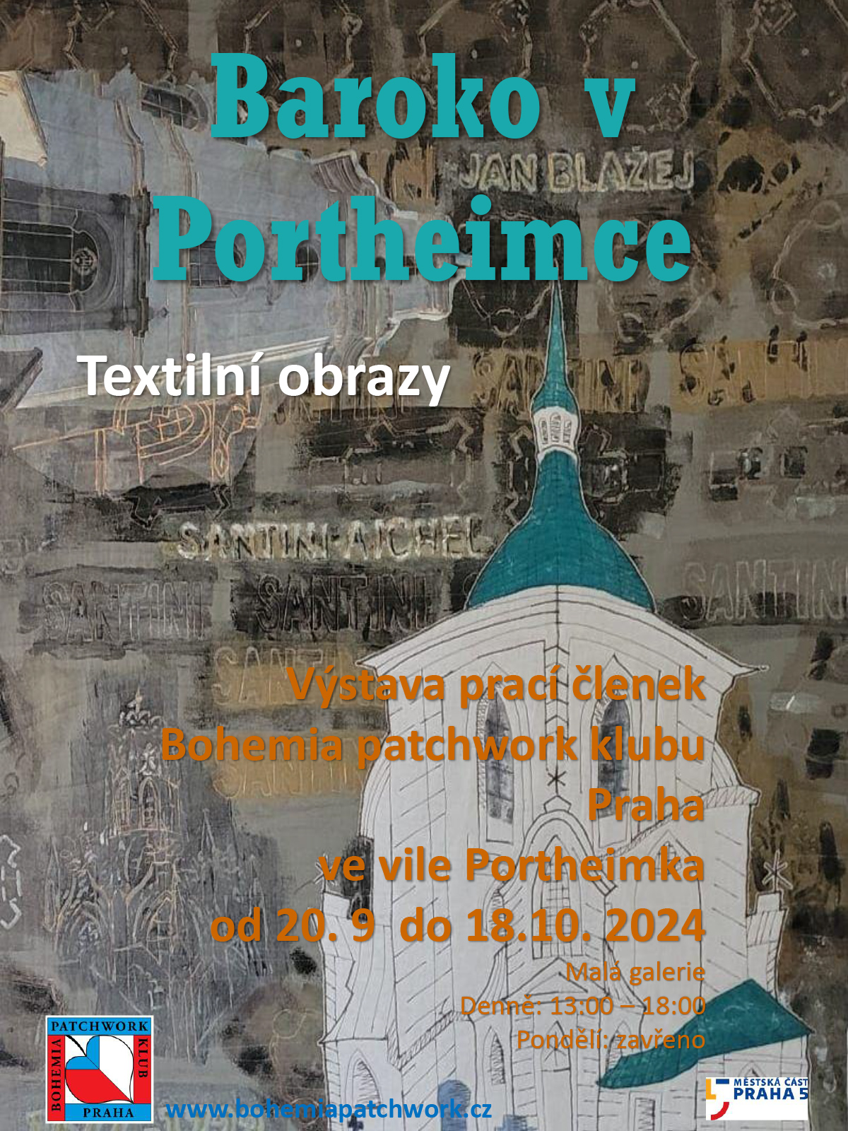 Baroko v Portheimce - textilní obrazy - Galerie Portheimka